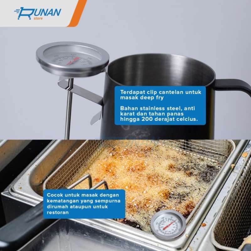 Jual Termometer Minyak Masak Dual Thermometer Deep Fry Oil Ayam Goreng ...