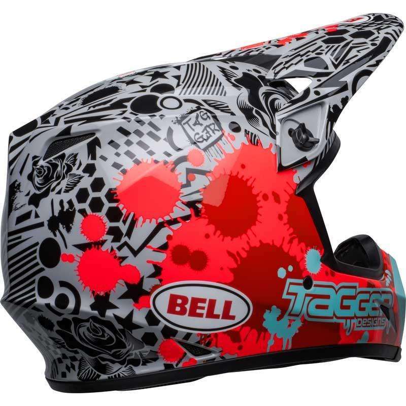 Jual Helm Bell Mx-9 Mips Tagger Splatter Gloss Bright Red Full Face ...