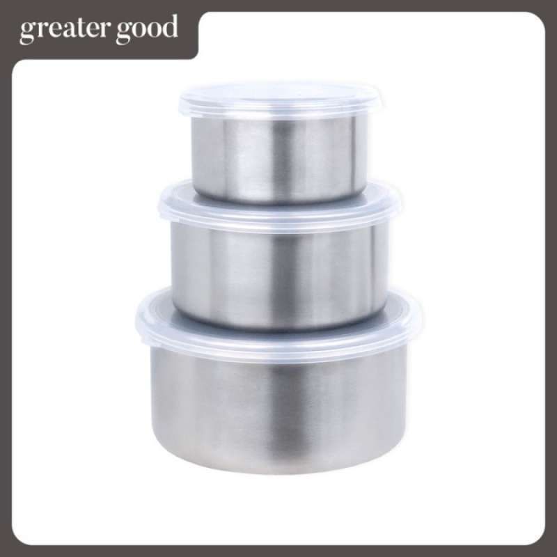 Jual Greater Good - Stainless Steel Round Container With Silicone Lid ...