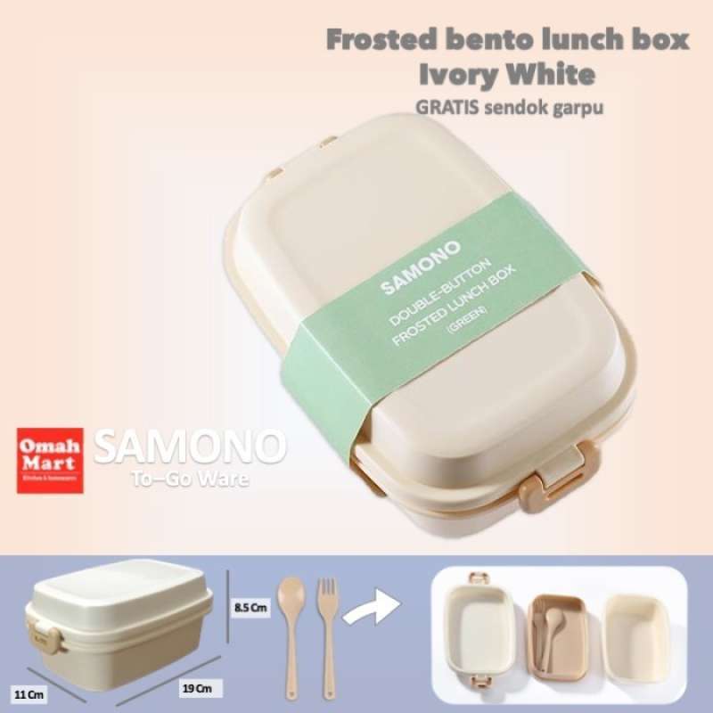 Jual Lunch Box Bento Bpa Free Food Grade 2 Susun Microwaveable- Navy Blue - Stw10green Di Seller ...