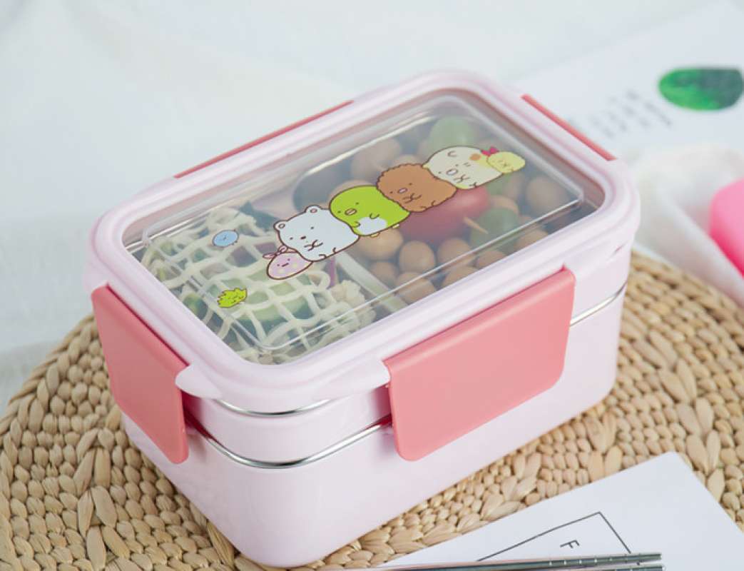 Jual Kotak Makan Anak Lunch Box Tempat Makan 2 Tingkat 304 Stainless ...