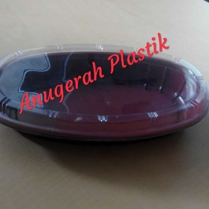 Jual Mika Bento Polos Oval Red Black + Tutup Merk Hayco Di Seller Crown ...