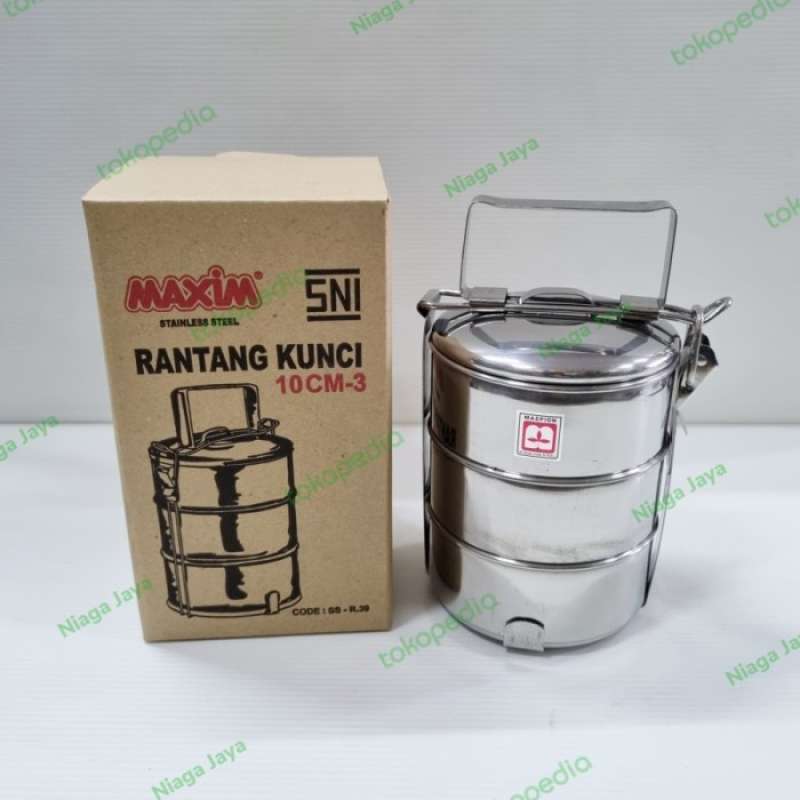 Jual Rantang Kunci Mini Rantang Bekal 10 Cm Susun 3 Stainless Maspion ...