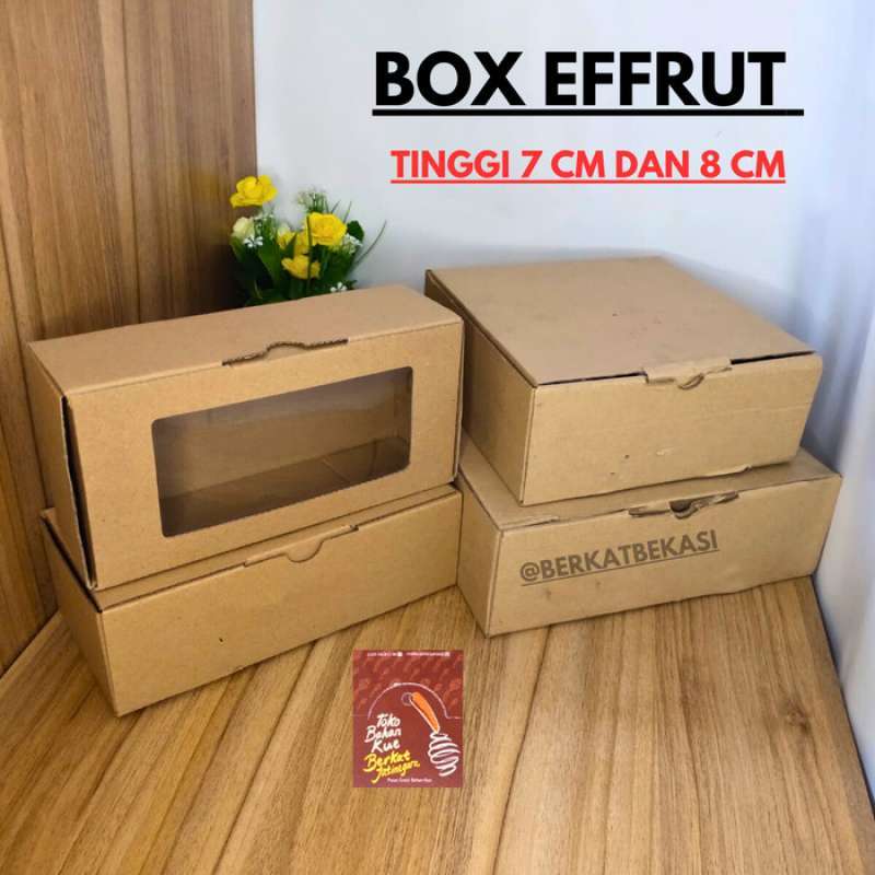 Jual Dus / Box / Box Effrut /kotak Kue Tinggi 7 , 8 Cm / 10 Pcs ...
