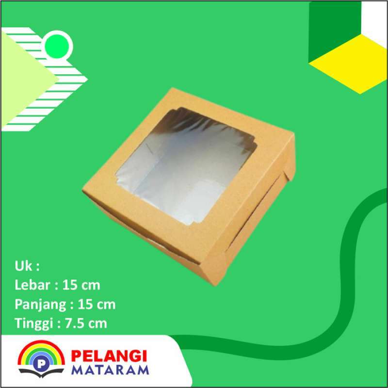 Jual Box Catering Model Persegi Window / Paper Box Nasi Kotak 15x15x7 ...