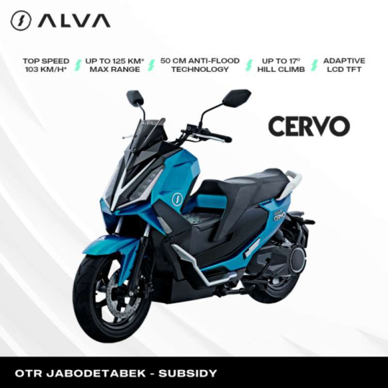 Promo Alva Cervo Sepeda Motor Listrik - 2 Baterai [dengan Bantuan ...