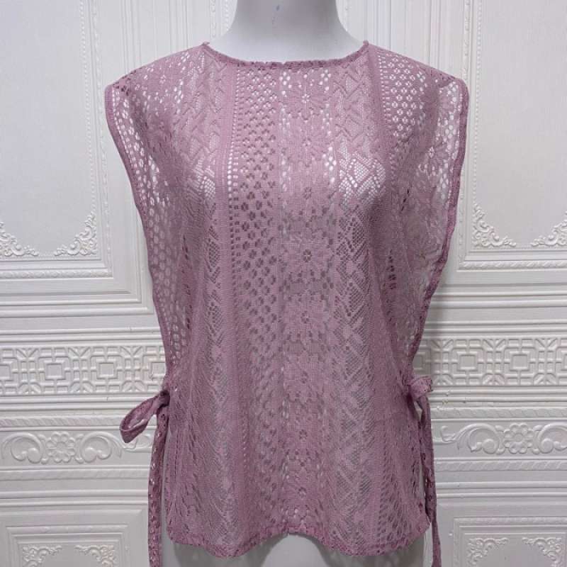 Jual Vest Brukat Tali Rompi Wanita Brokat Outer Wanita Brukat Trendy ...
