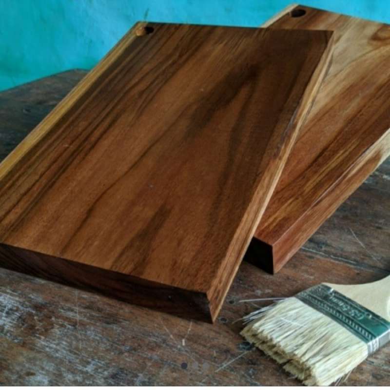 Jual Talenan Kayu Jati Asli Besar/tebal Talenan Daging Kuat 30x20x3cm ...