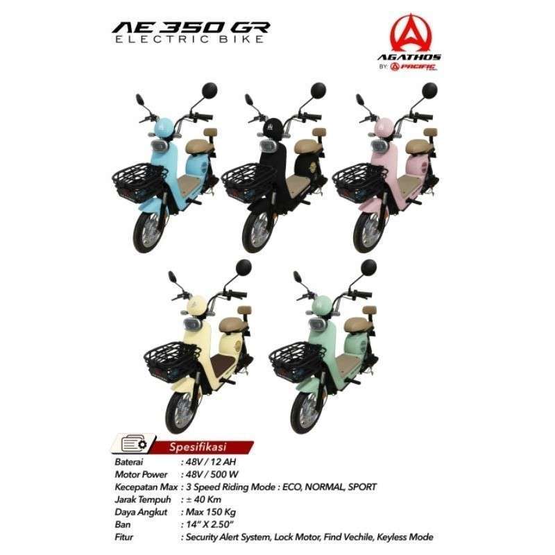 Jual Sepeda Listrik Agathos Ae 350 Gr Murah Original - Garansi Resmi - Pink Di Seller Maju ...