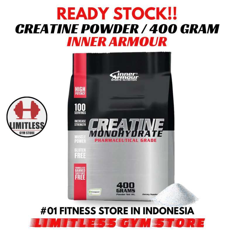 Promo Inner Armour 100% Creatine Monohydrate 400 Grams Import Kreatin ...