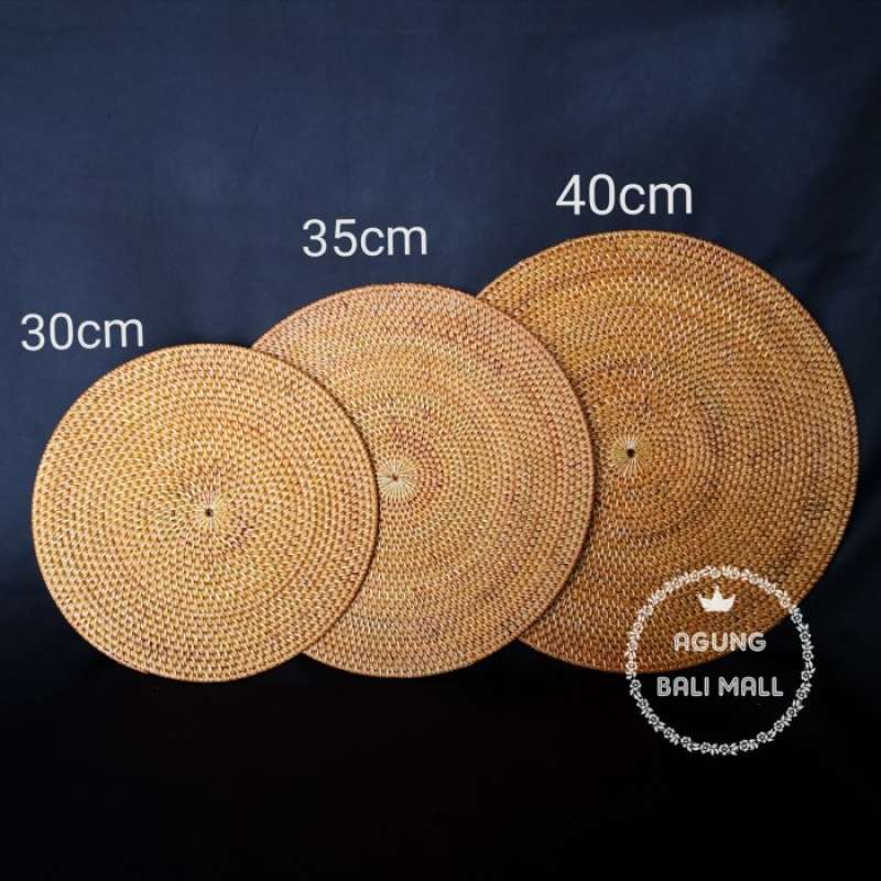 Jual Placemate Rotan Bundar / Alas Piring Rotan / Tatakan Piring Dari ...