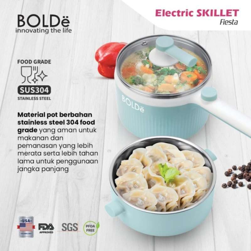 Jual Bolde Electric Skillet Fiesta Panci Masak Steamer Serbaguna 1,2 L ...
