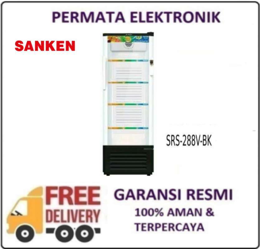 Promo Sanken Showcase Inverter 220l Srs-288v-bk 5 Rak 220 Liter /srs 288 Vbk Diskon 23% Di ...