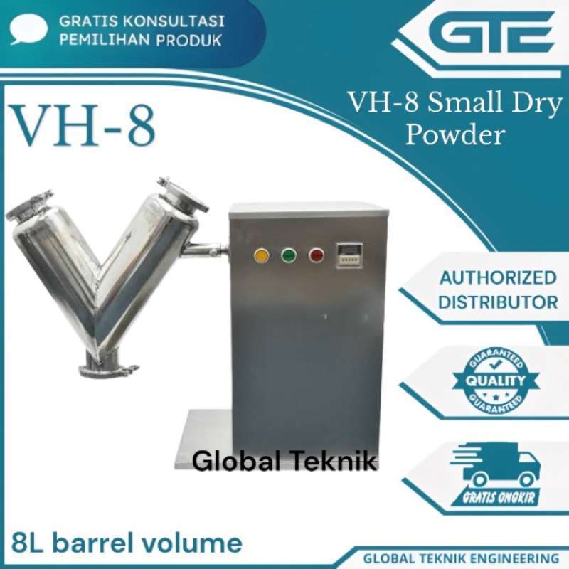 Promo Vh-8 Small Dry Powder Mixer Raw Material Mixer Powder 8l Barrel ...