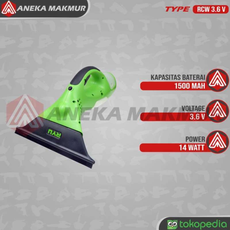 Promo Ryu Mesin Pembersih Kaca Portable Cordless Rcw 3.6 V Window Cleaner Diskon 23% Di Seller ...