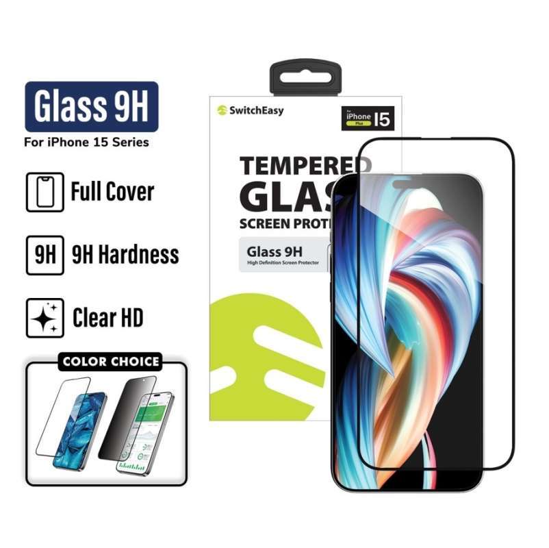 Promo Tempered Glass iPhone 15 Pro Max Plus Switcheasy Full Cover Clear 9h - 15 Plus Privacy ...