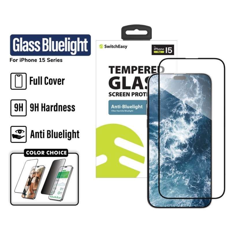 Promo Tempered Glass iPhone 15 Pro Max Plus Switcheasy Full Cover Clear ...