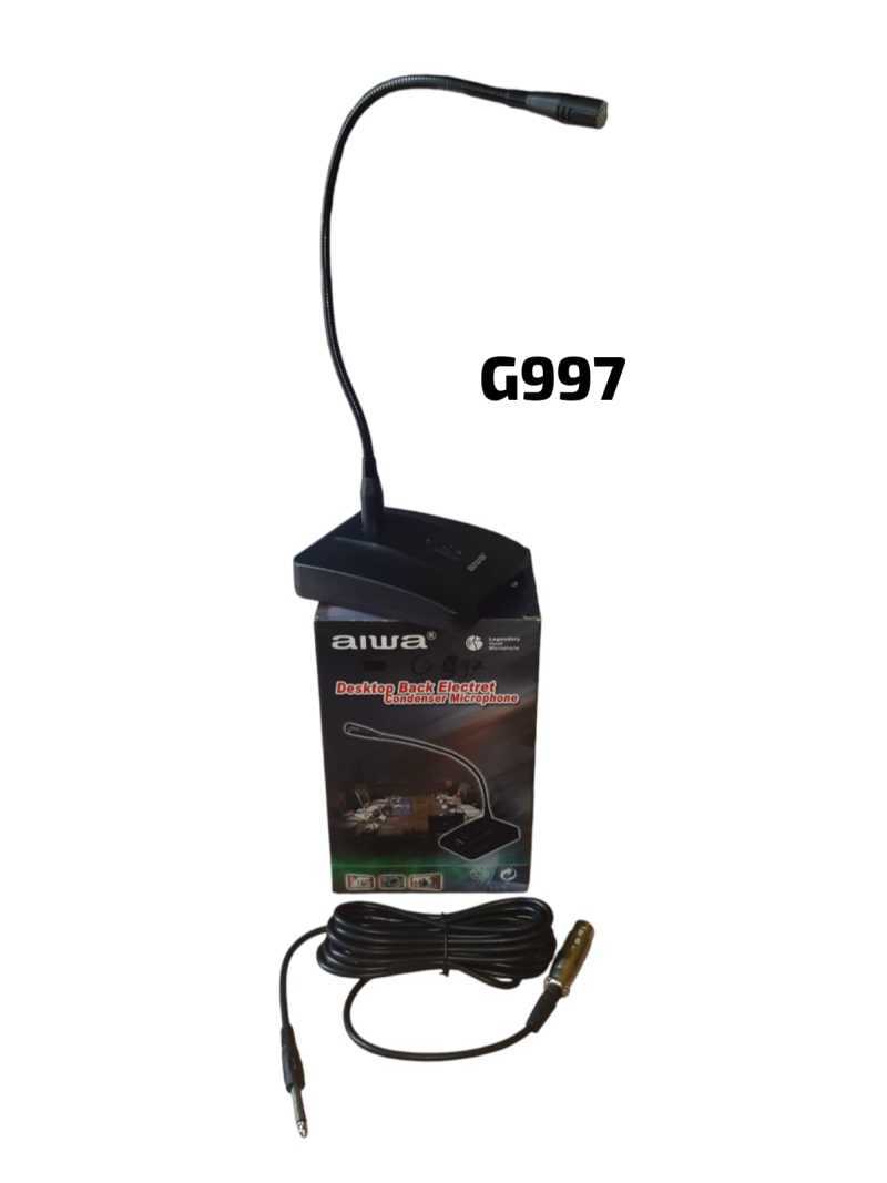 Jual G997 Mic Meja Aiwa Microphone Podium Mikrofon Meja Condensor Mix ...