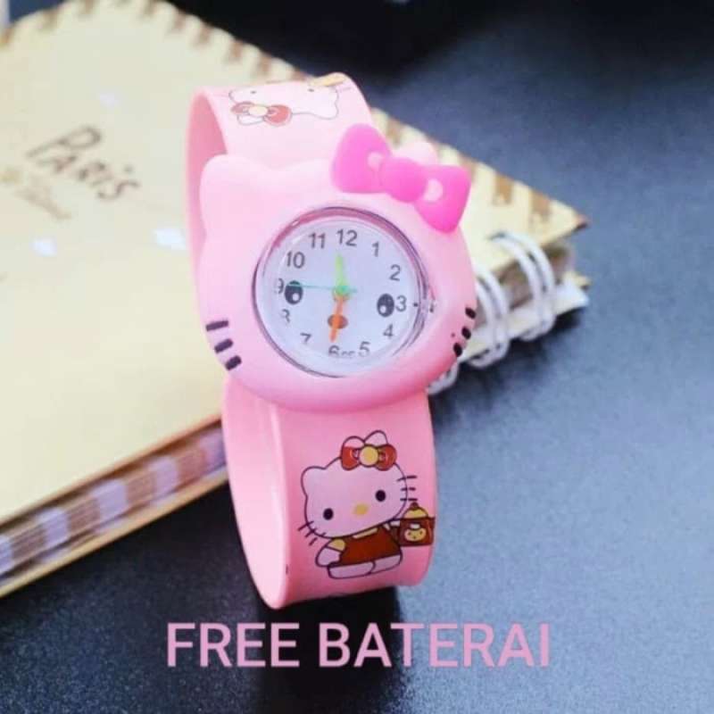 Jual Jam Tangan Anak Jepret/tepuk Karakter Hello Kitty 5 Warna - Fanta ...