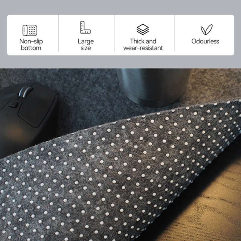 Jual Mouse Pad Besar Xl Anti Slip Felt Desk Mat 100cm Dark Grey Di ...