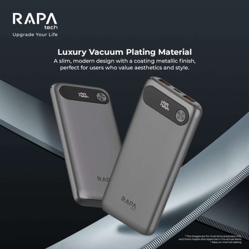 Promo Rapa Tech Powerbank Slim Fast Charging 10.000 Mah Qc 22.5w + Pd ...