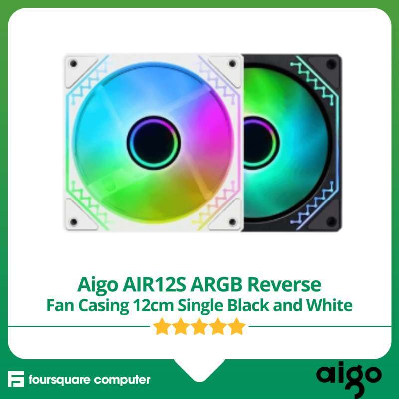 Jual Aigo Air12s Argb Fan Casing Reverse 12cm Single Black And White Di ...