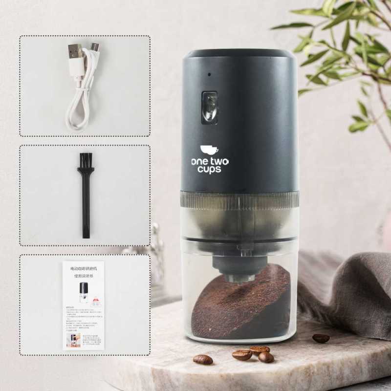 Promo One Two Cups Penggiling Kopi Elektrik Coffee Grinder Adjustable ...