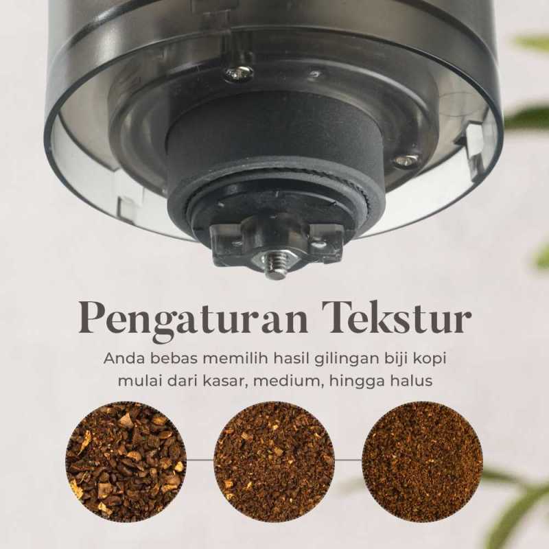 Promo One Two Cups Penggiling Kopi Elektrik Coffee Grinder Adjustable ...