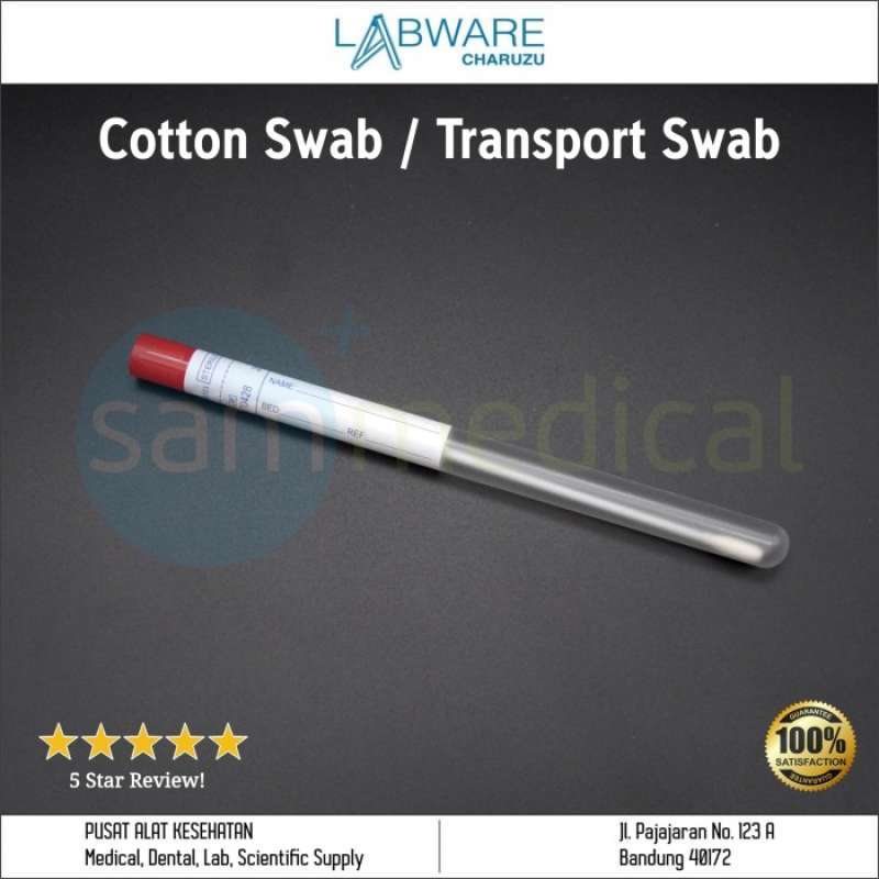 Jual Labware Cotton Swab / Transport Swab @10pcs Di Seller Sam Medical ...