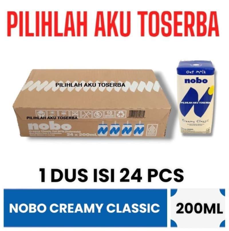 Promo Susu Nobo Creamy Classic Oat Milk Kemasan 200 Ml - ( Harga 1 Dus ...