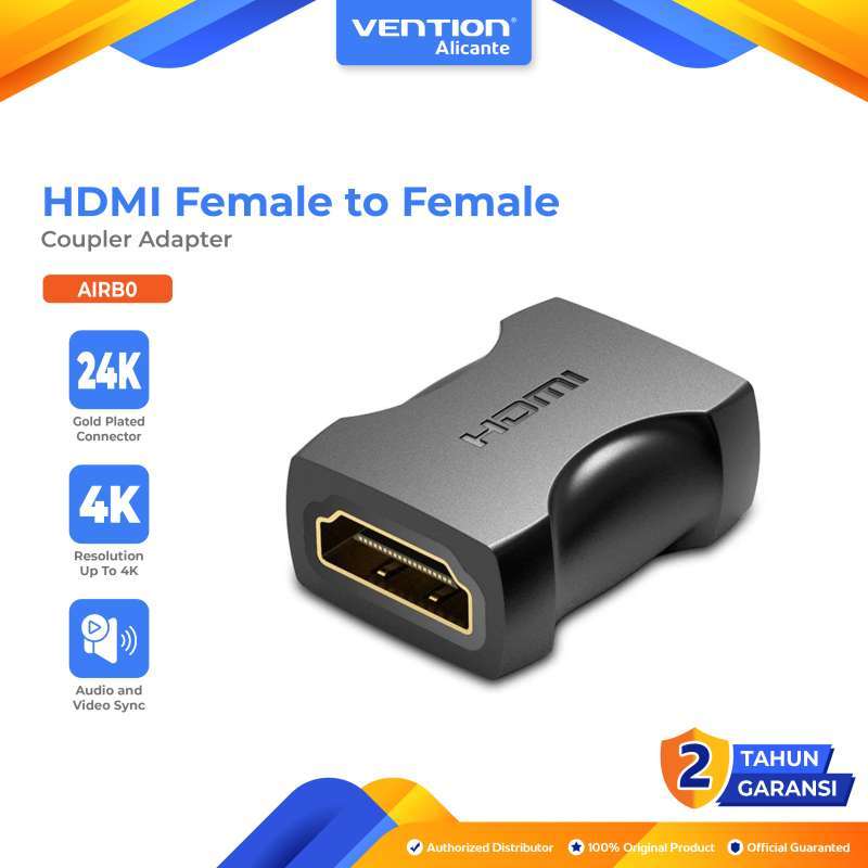 Jual Vention Hdmi Adapter Female To Female Coupler 4k 60hz - Airb0 Di ...