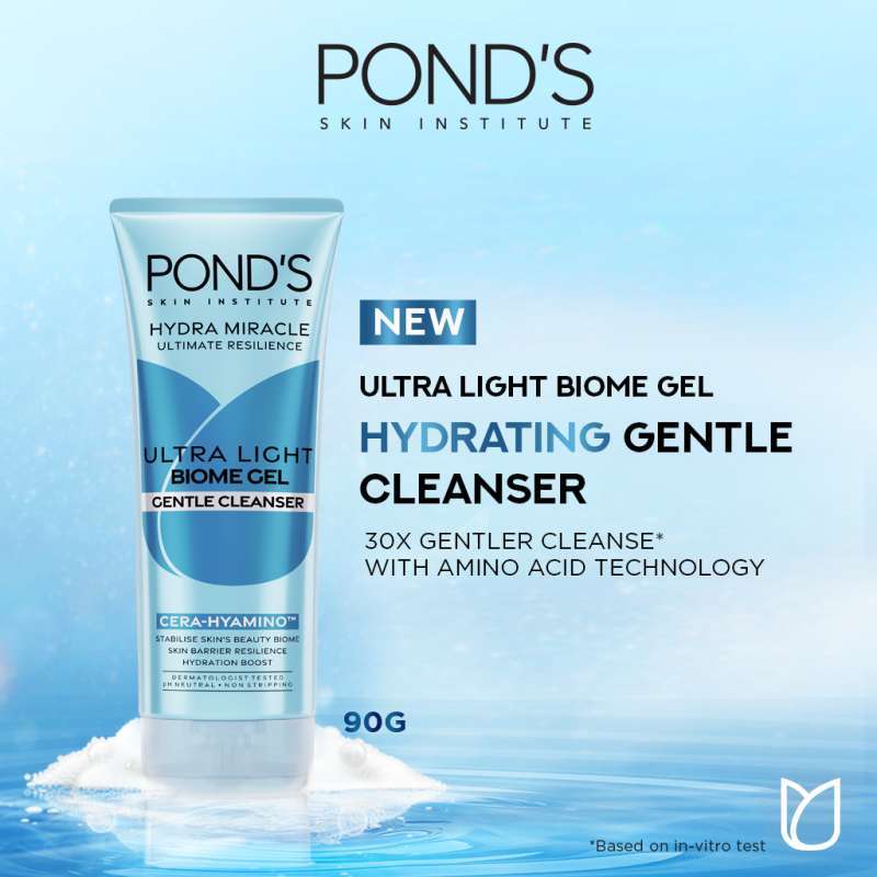 Promo PONDS Hydra Miracle Ultra Light Biome Gel Gentle Cleanser ...