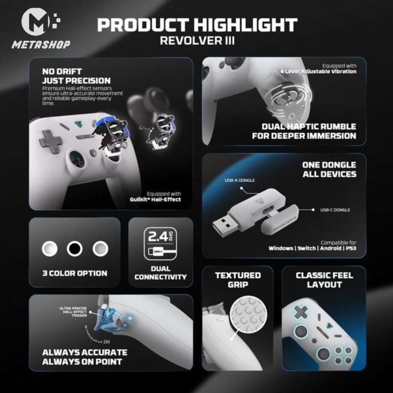 Jual Fantech Revolver Iii Wgp12s Gamepad Hall Effect Wireless Multi ...