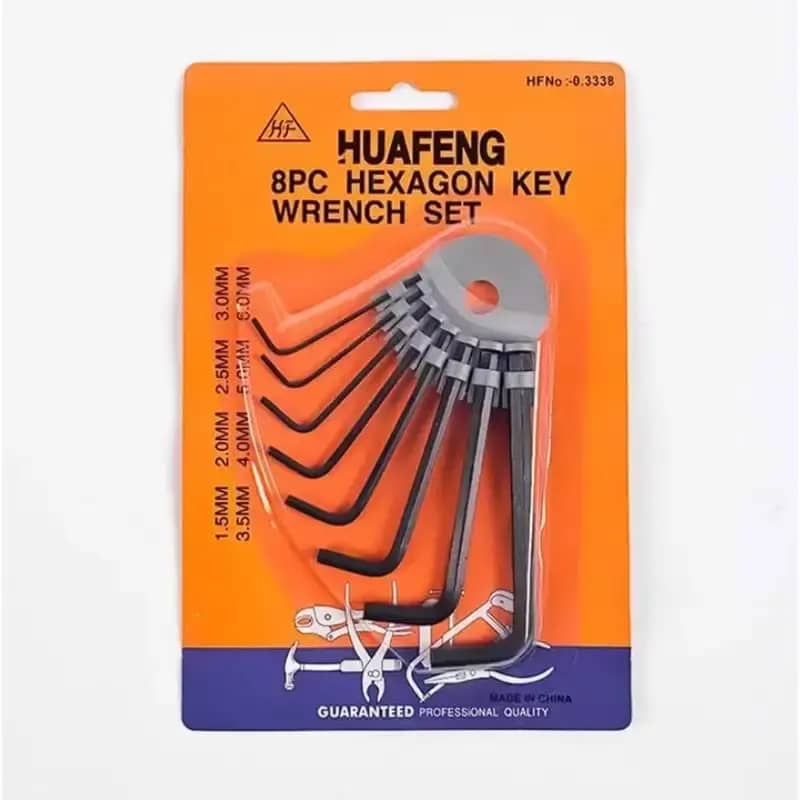 Promo Kunci L Polos Pendek Set Hex Key Ring 1,5mm 2mm 2,5mm 3mm 3,5mm ...