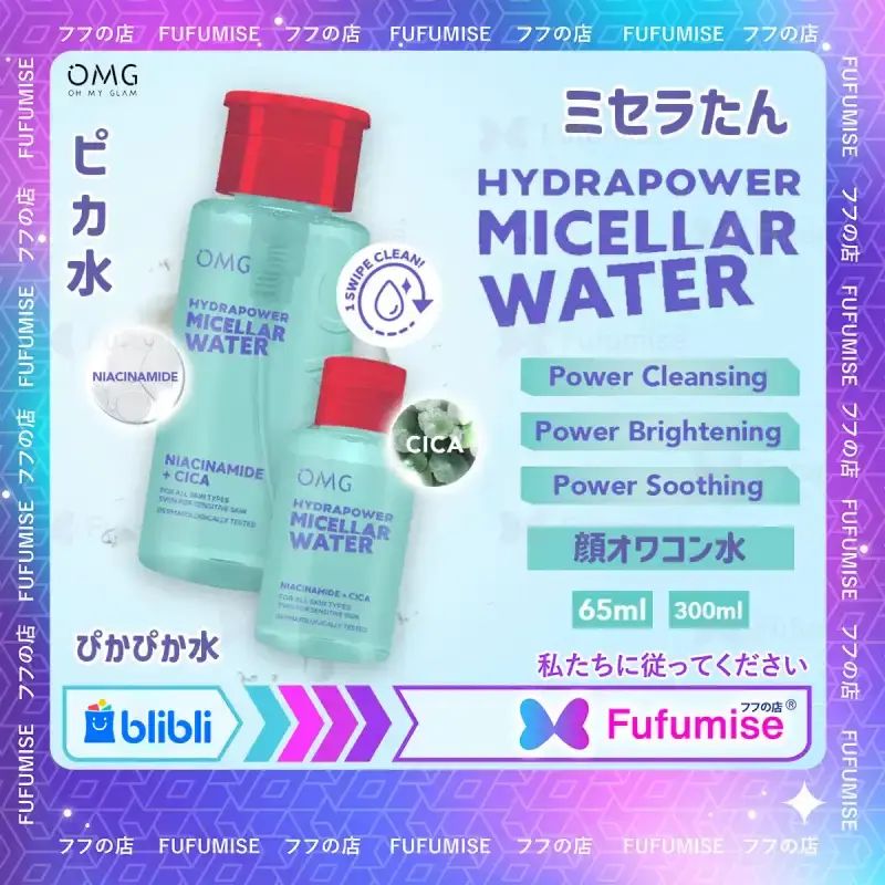 Promo Omg Oh My Glow Hydrapower Micellar Water 65ml | With Niacinmide ...