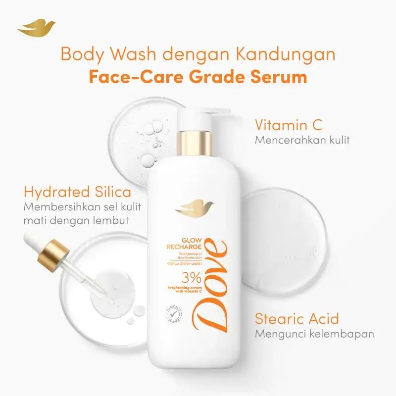 Promo [new!] Dove Advanced Serum Glow Recharge Body Wash [300 G] Diskon ...
