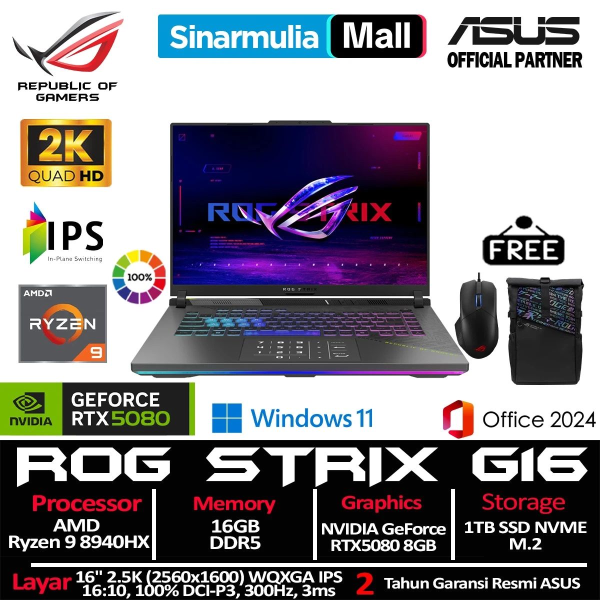 Asus Rog Zephyrus G16 - Harga Terbaru Mei 2026
