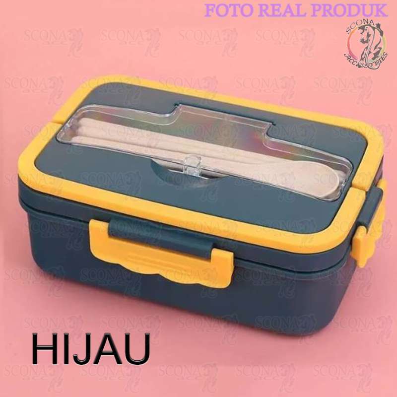 Jual Kotak Makan Jerami Lunch Box Gandum Wheat Tempat Bento Alat Sendok ...
