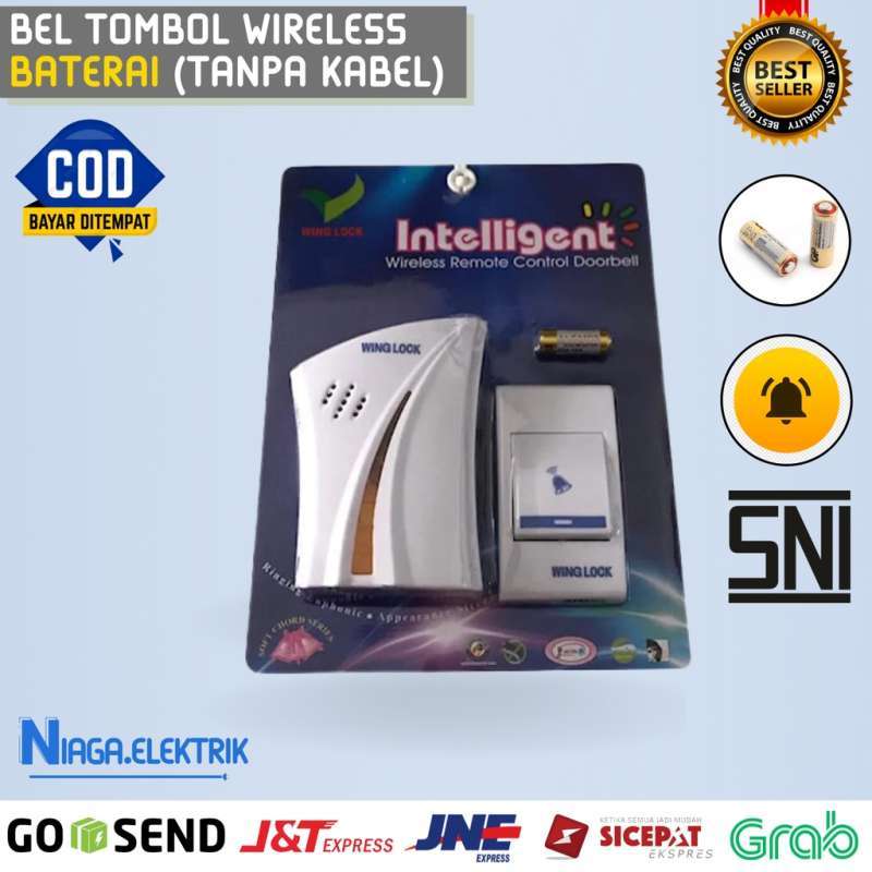 Promo Bel Door Tanpa Kabel Wireless Baterai Batre Jangkauan Jarak Jauh ...