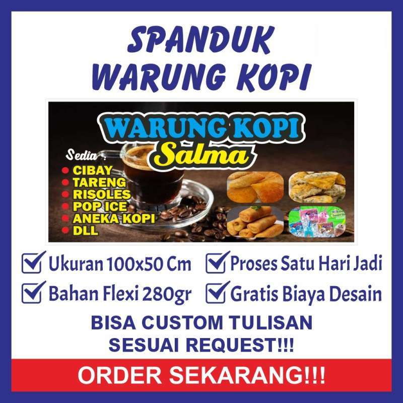 Promo Spanduk Sepanduk Banner Bener Backdrop Warung Warteg Kedai Kopi ...