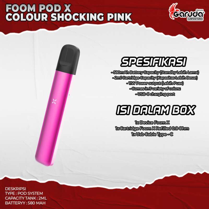 Jual Pod X Shocking Pink By Foom 100% Authentic Di Seller Garuda Vape ...