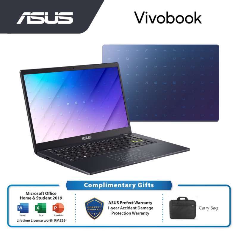 Jual Laptop Asus Vivobook E410m Intel Celeron N4020 - Free Mouse Tas Di ...