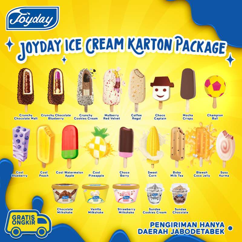 Jual Joyday Ice Cream Karton Package - Single Variant - Boba Milk Tea ...