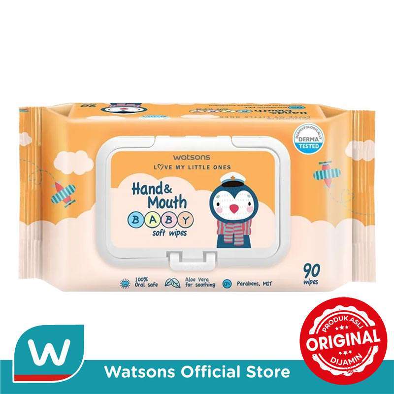 Promo WATSONS Hand & Mouth Baby Wipes (Emboss) 90S Diskon 55% di Seller ...