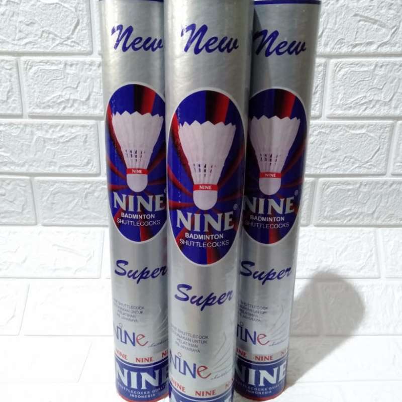 Jual Kok Badminton atau Kok Bulutangkis Isi 12 Shuttlecock NINE Silver ...