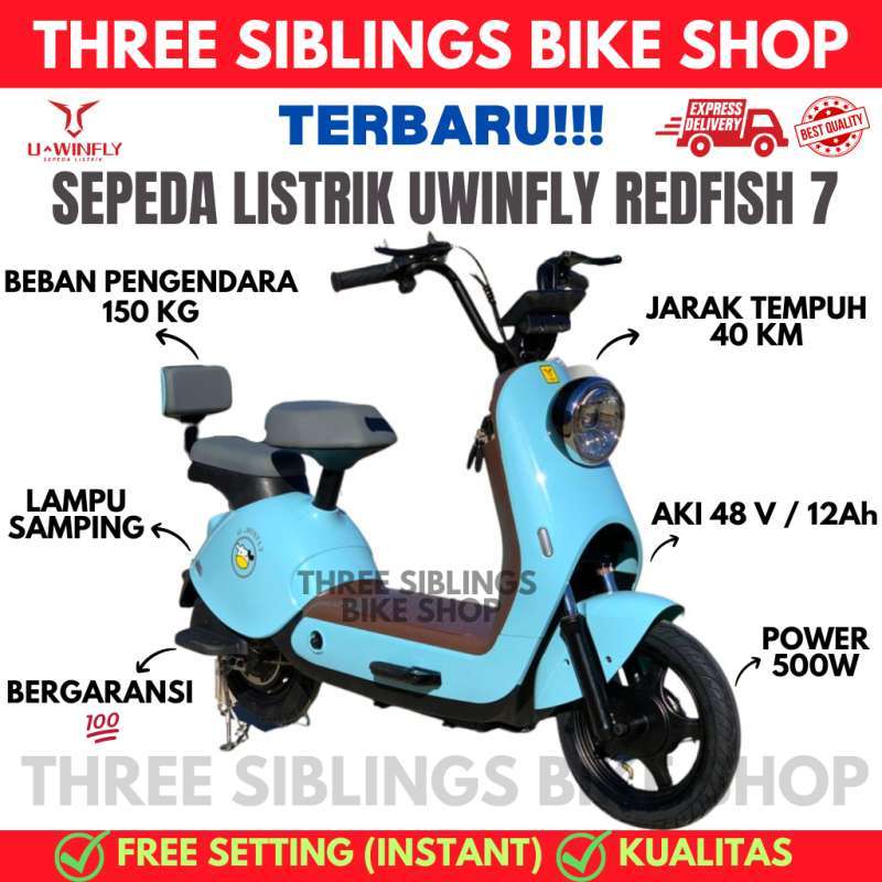 Jual Sepeda Listrik Uwinfly Redfish 7 Rf7 500 Watt Bergaransi Di Seller ...