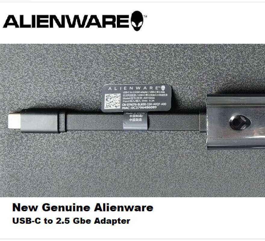 Jual New Genuine Alienware Usb C To 2.5 Gbe Ethernet Adapter Original ...