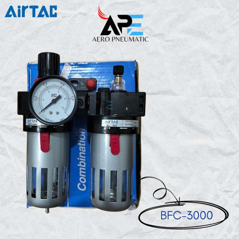 Jual AIR FILTER REGULATOR DAN LUBRICATOR AIRTAC BFC-4000 drat 1/2 / BFC-3000 drat 3/8 / BFC-2000 ...