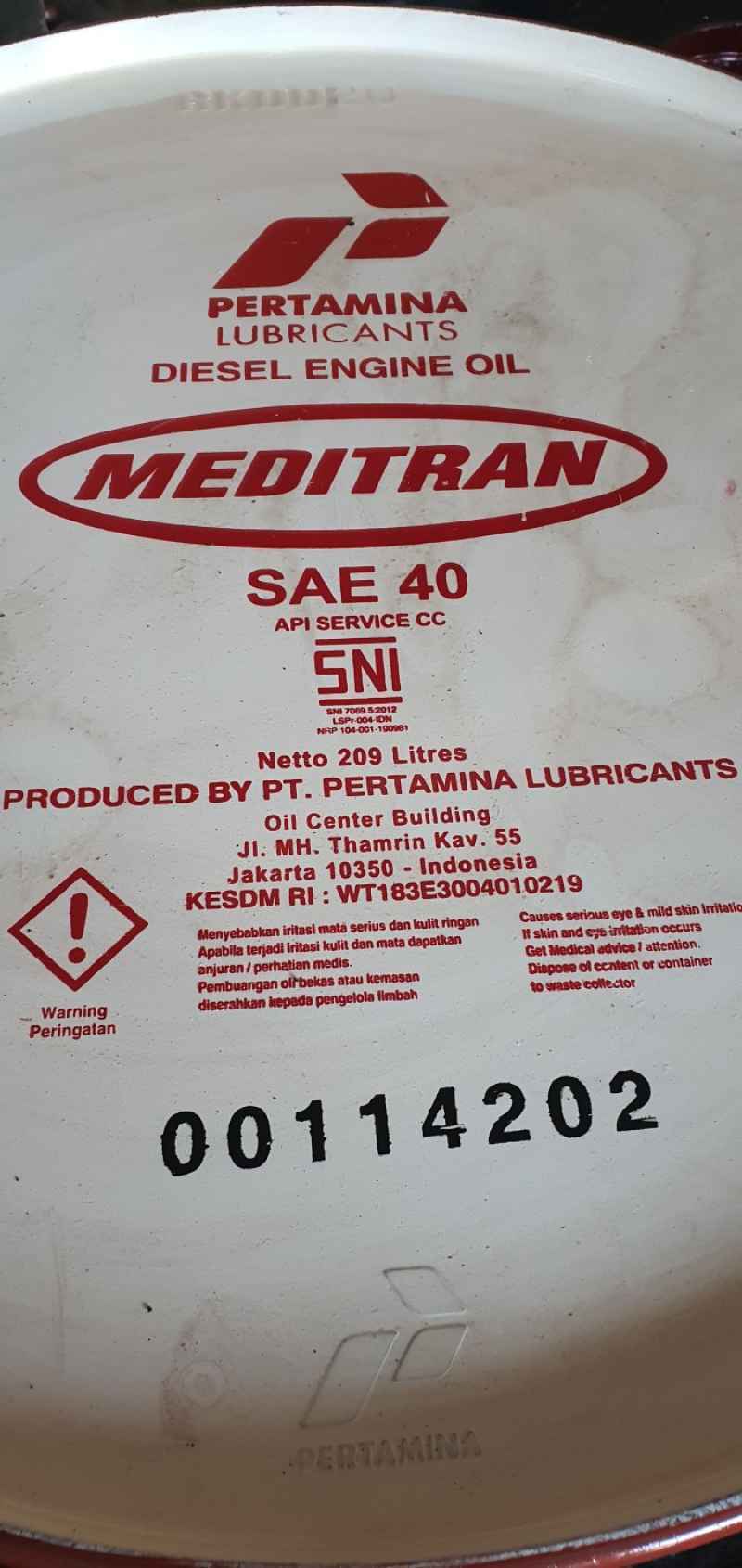 Promo Oli Mesin Sae 40 Pertamina Meditran Sae 40 Pelumas Mesin Diesel ...