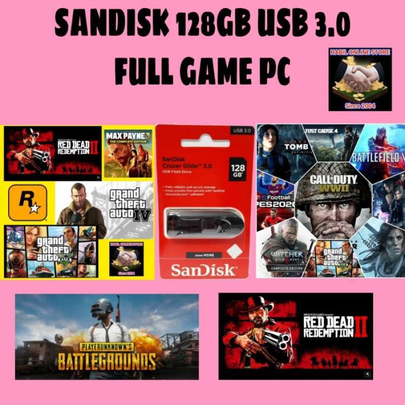 Promo Flashdisk Sandisk 128gb Usb 3.0 Isi Game Pc Diskon 23% Di Seller ...